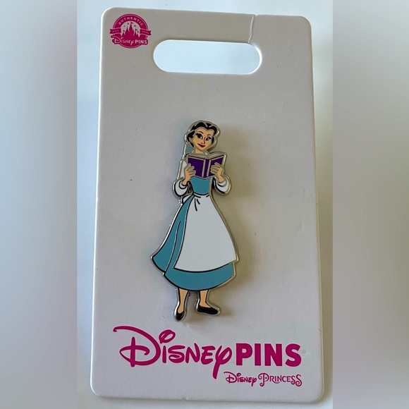 Disney | Accessories | Disney Belle Pin New Full Body Reading A Book ...